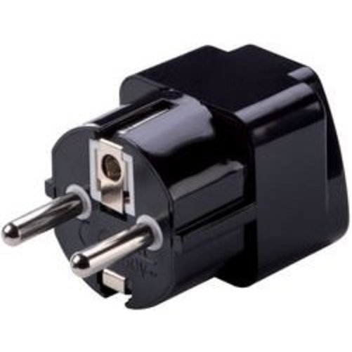 Lewis N. Clark Grounded Schuko Adapter Plug (Europe) Multi-Colored ...