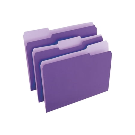 Universal - Square cut folder - for Letter - tabbed - violet (pack of ...