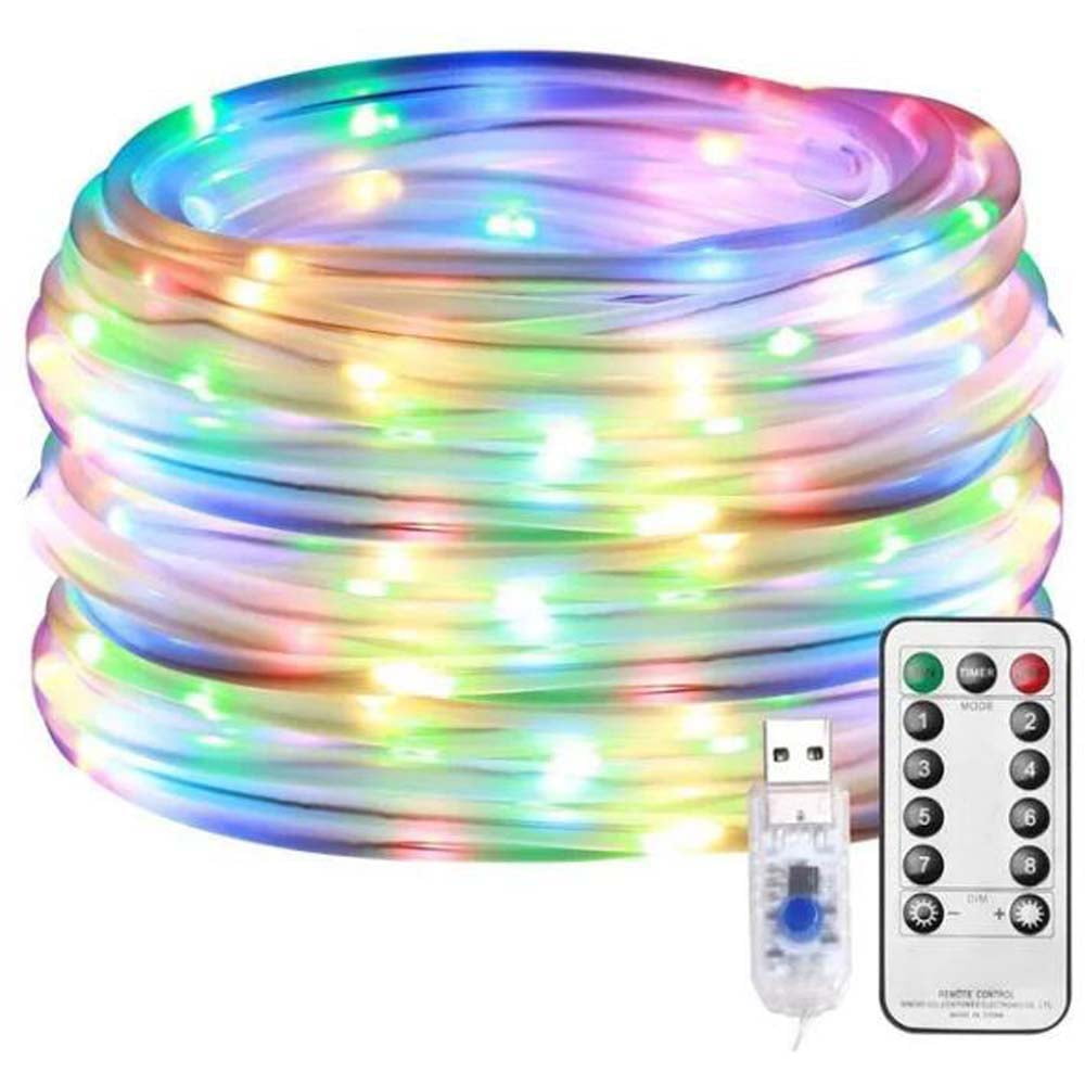 1 Pack LED Outdoor String Lights, Multicolor Indoor with Remote Control ...
