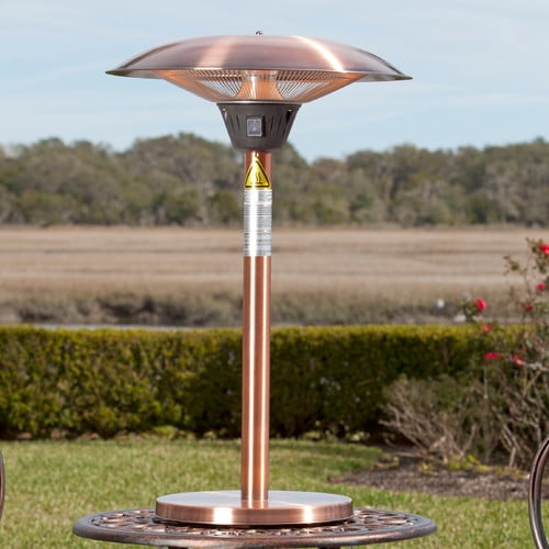 Cimarron Brushed Copper Colored Table Top Halogen Patio Heater ...