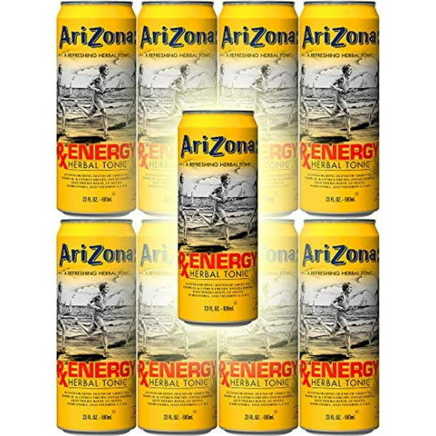 Arizona Tea Rx Energy Herbal Tonic, 23 Ounce Cans (Pack Of 8, Total Of ...
