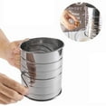 Flour Sifter for Baking, 304 Stainless Steel 5 Cup Flour Sieve Fine ...