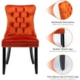 Orange Velvet Dining Chairs Set Of 2 Kitchen And Dining Room Chairs Set