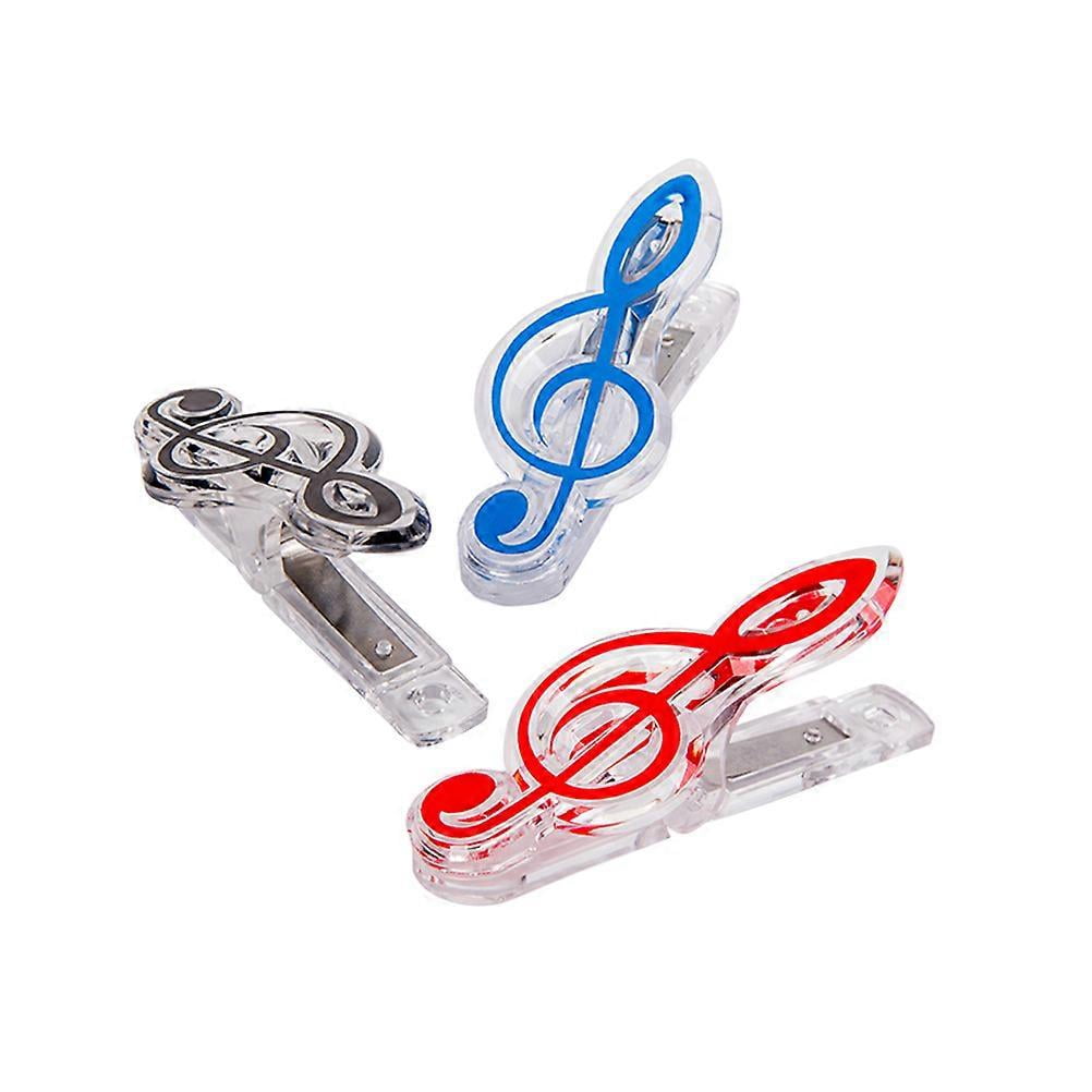 Music Note Clips 3PC S Shape Plastic Decorative Stationery Clip ...