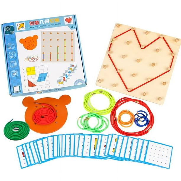 Yeacher – géoplan en bois, matériel de manipulation mathématique ...