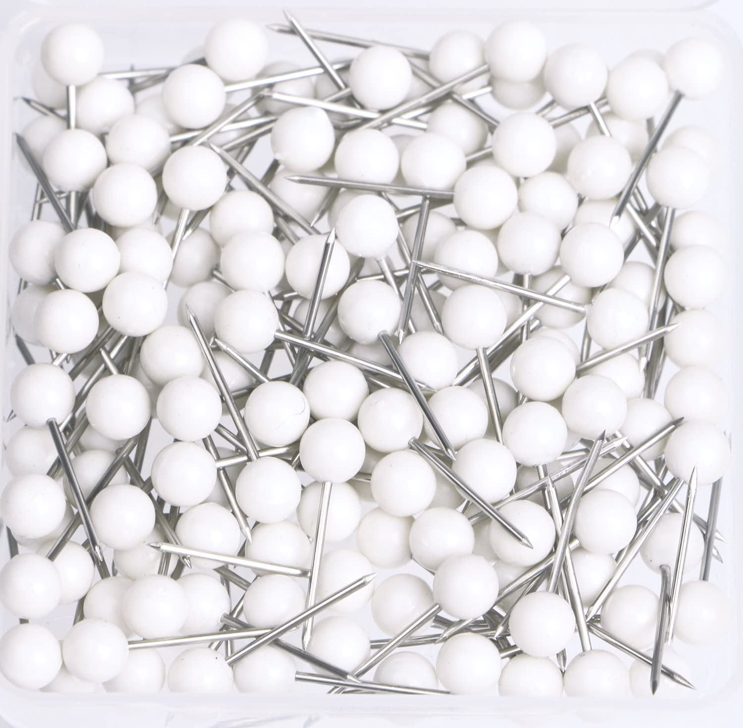1/8 Inch Map Tracks, Push Pins, Plastic Round Head, Steel Point, 100 ...