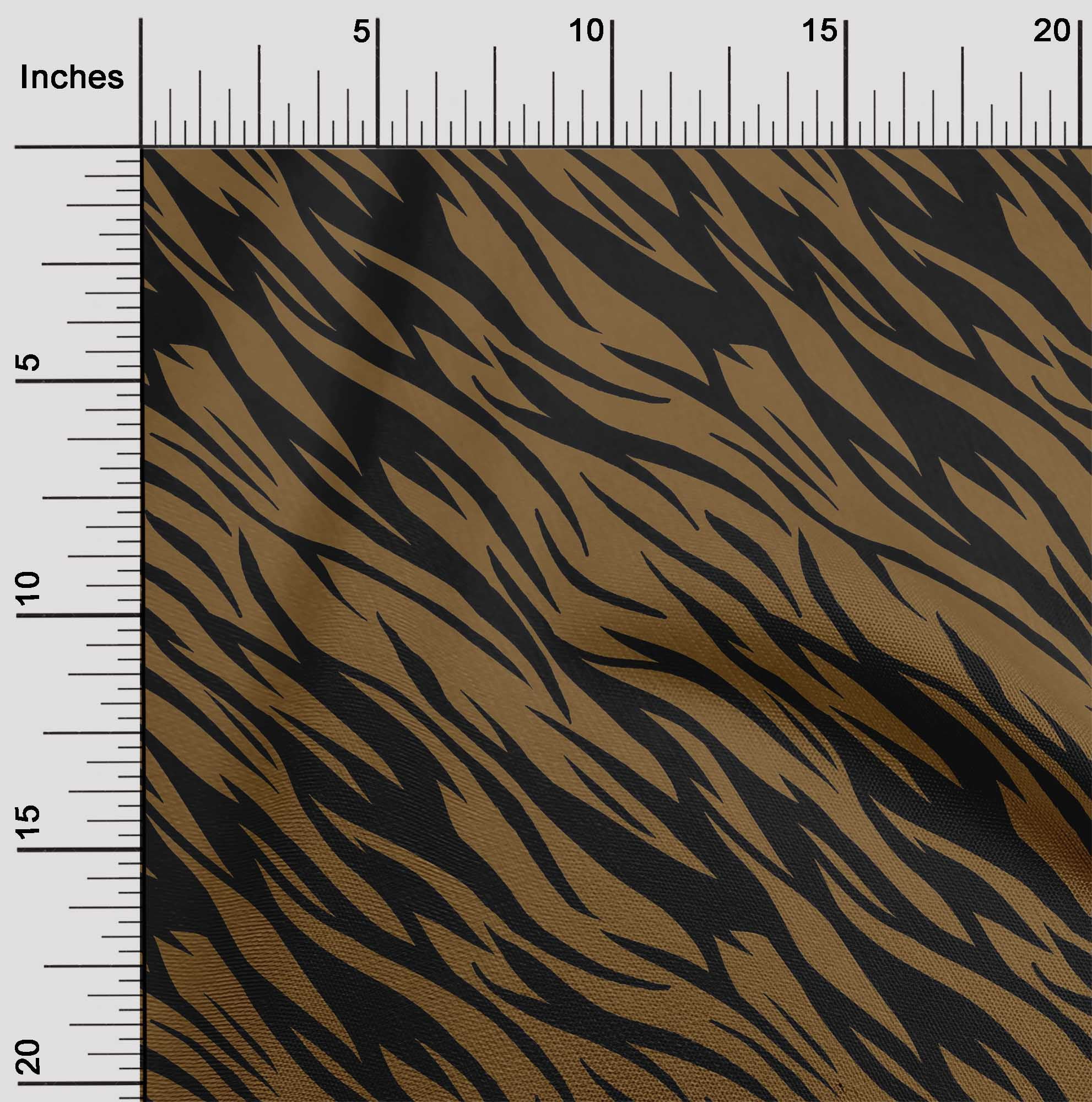 oneOone Silk Tabby Hot Curry Fabric Tiger Animal Skin Quilting Supplies ...
