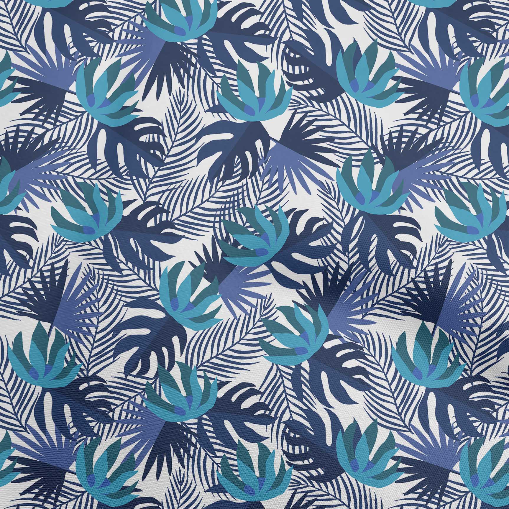 oneOone Cotton Cambric Navy Blue Fabric Floral Dress Material Fabric ...