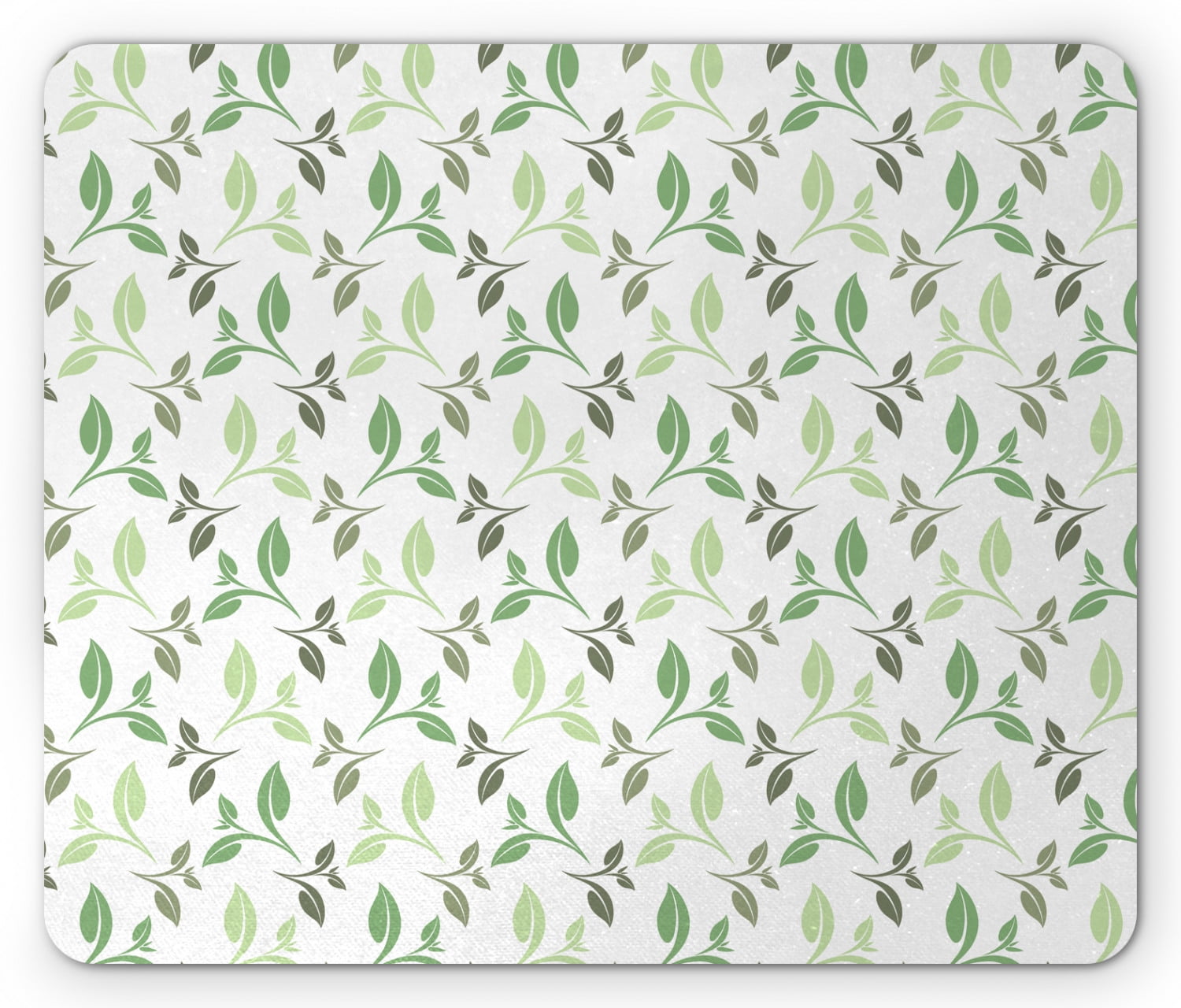 Leaf Mouse Pad, Tea Leaves with Ornamental Vintage Design Soft Faded ...
