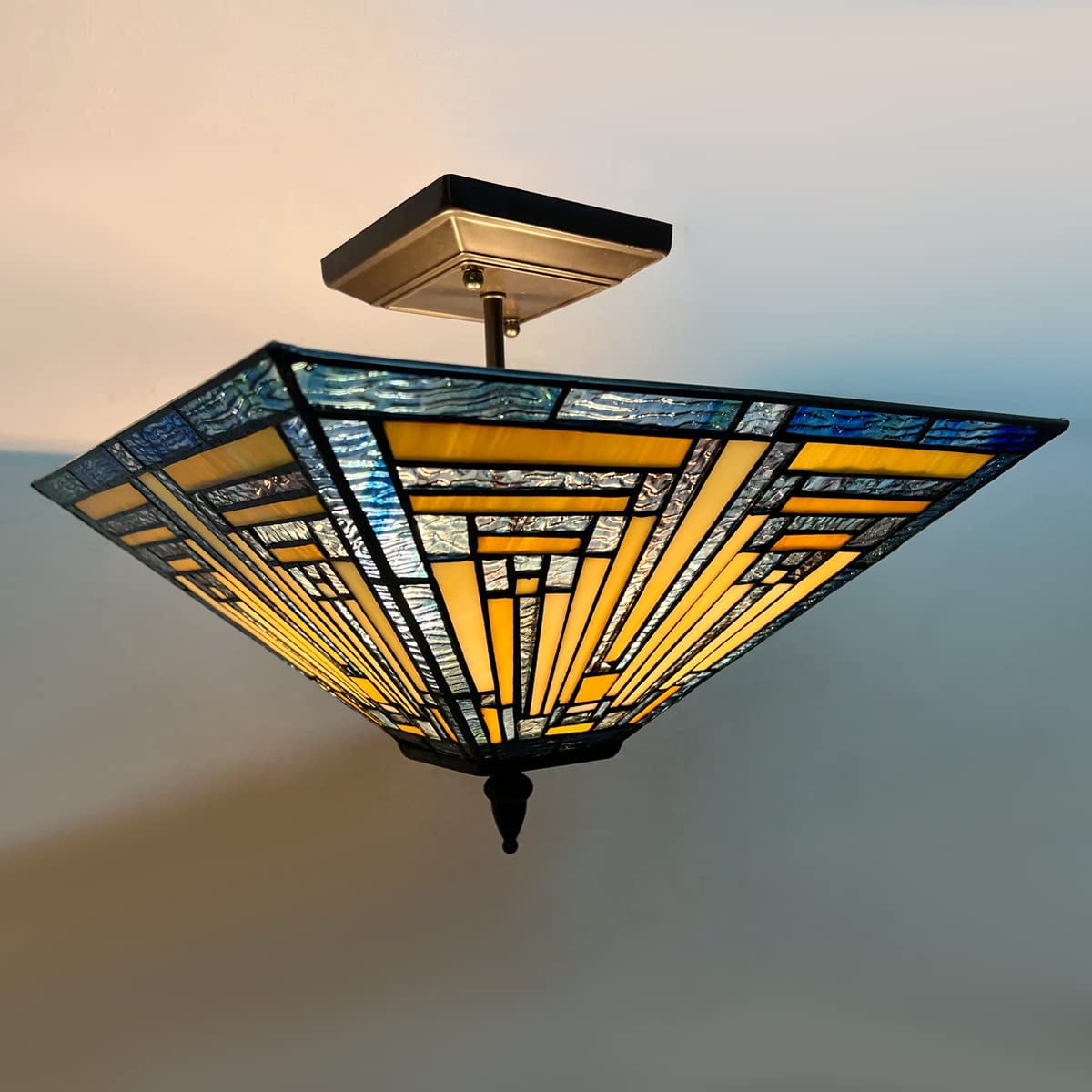 Mission Tiffany Ceiling Light | Shelly Lighting