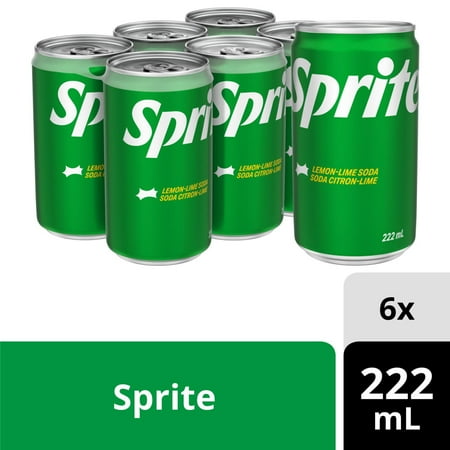 Sprite 222mL Mini-Cans 6 Pack, 6 x 222 mL - Walmart.ca