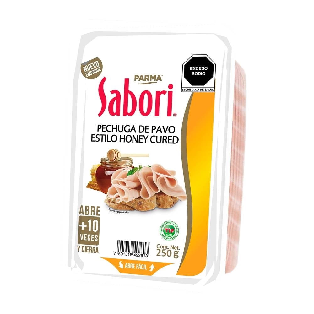 Pechuga de pavo Sabori Parma estilo honey cured 250 g | Walmart en línea