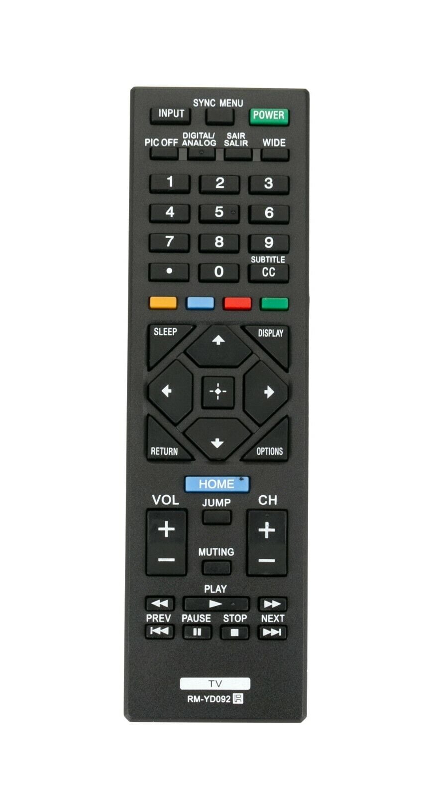 RM-YD092 Remote Control Replace for Sony TV KDL-32R421A KDL-50R450A KDL-40R380B - Walmart.com