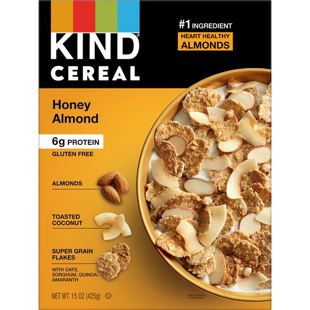 KIND Cereal, Honey Almond, Gluten Free, 15 oz Box - Walmart.com