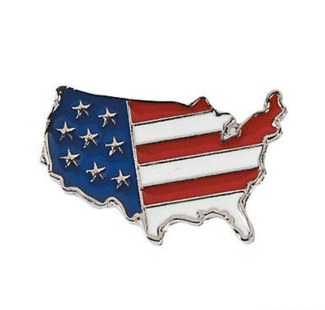 2 American Flag United States Map Pins - Walmart.com