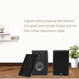 LONPOO Passive Bookshelf Speaker, 75W x 2 Classic Wooden Loudspeaker ...