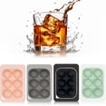 NANMELX Efficient Silicone Ice Cubes Tray 6 Cavity Round Rhombus Design ...