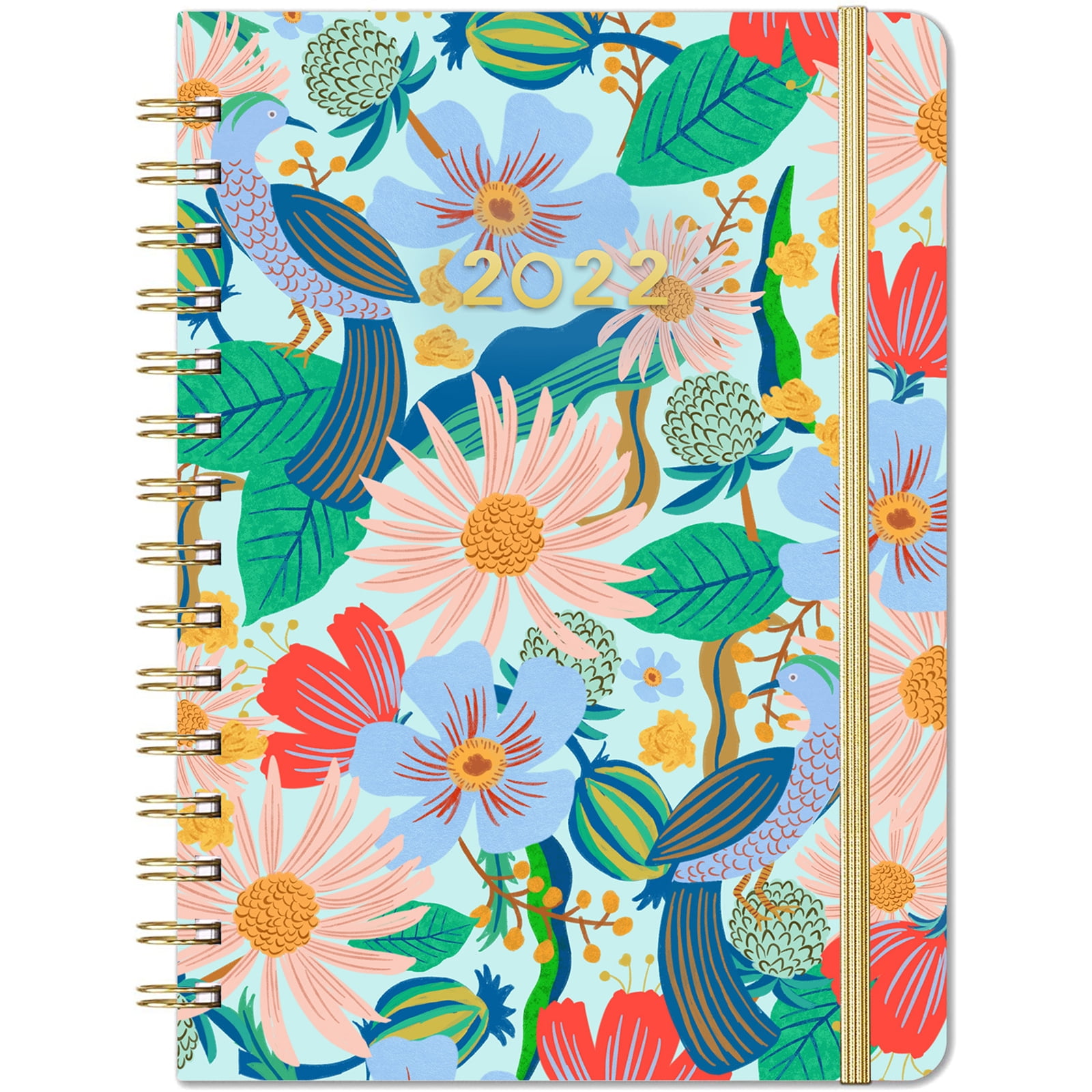 Jaspee 2022 Notepad A5 Annual Plan To do Agenda Golden Coil Notebook ...