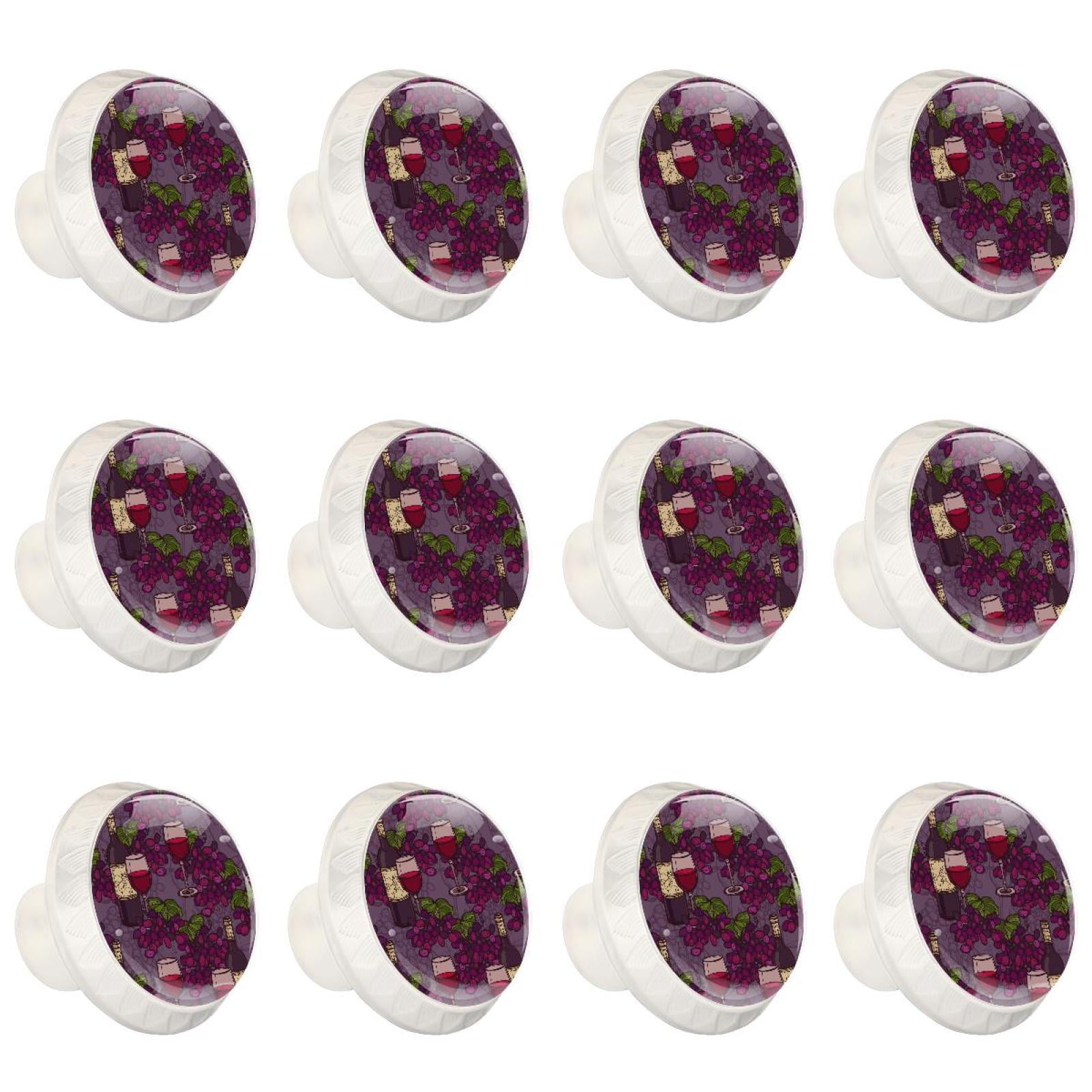 12 Pcs Grape Elegant Purple Knobs for Kitchen Cabinet Cupboard Dresser Bookcase Drawer Pulls ...