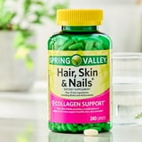Spring Valley Hair, Skin & Nails Caplets Dietary Supplement, 240 Count ...