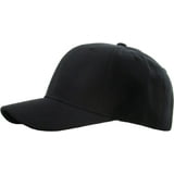 Solid Curved Brim Fitted Baseball Cap - Walmart.com