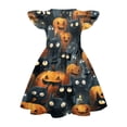Abcomgle Girls Halloween Dresses 7-8 Funny Pumpkin Bat Graphic Midi ...