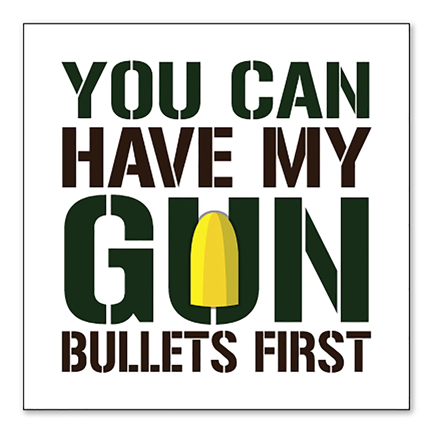 DistinctInk Custom Bumper Sticker - 10" x 10" Decorative Decal - White ...