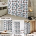 Bathroom Shower Curtain Abstract Geometric Flower Texture Waterproof ...