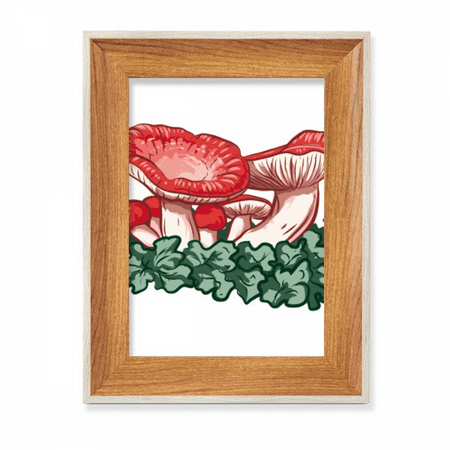 Beautiful Red Poisonous Mushroom Illustration Desktop Wooden Photo ...