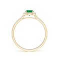 2wist Designs 18K Yellow Gold Plated Halo Ring Round Emerald Green ...