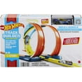Hot Wheels Stunt Toy Track Builder Unlimited Split Loop Pack with 1 Car ...