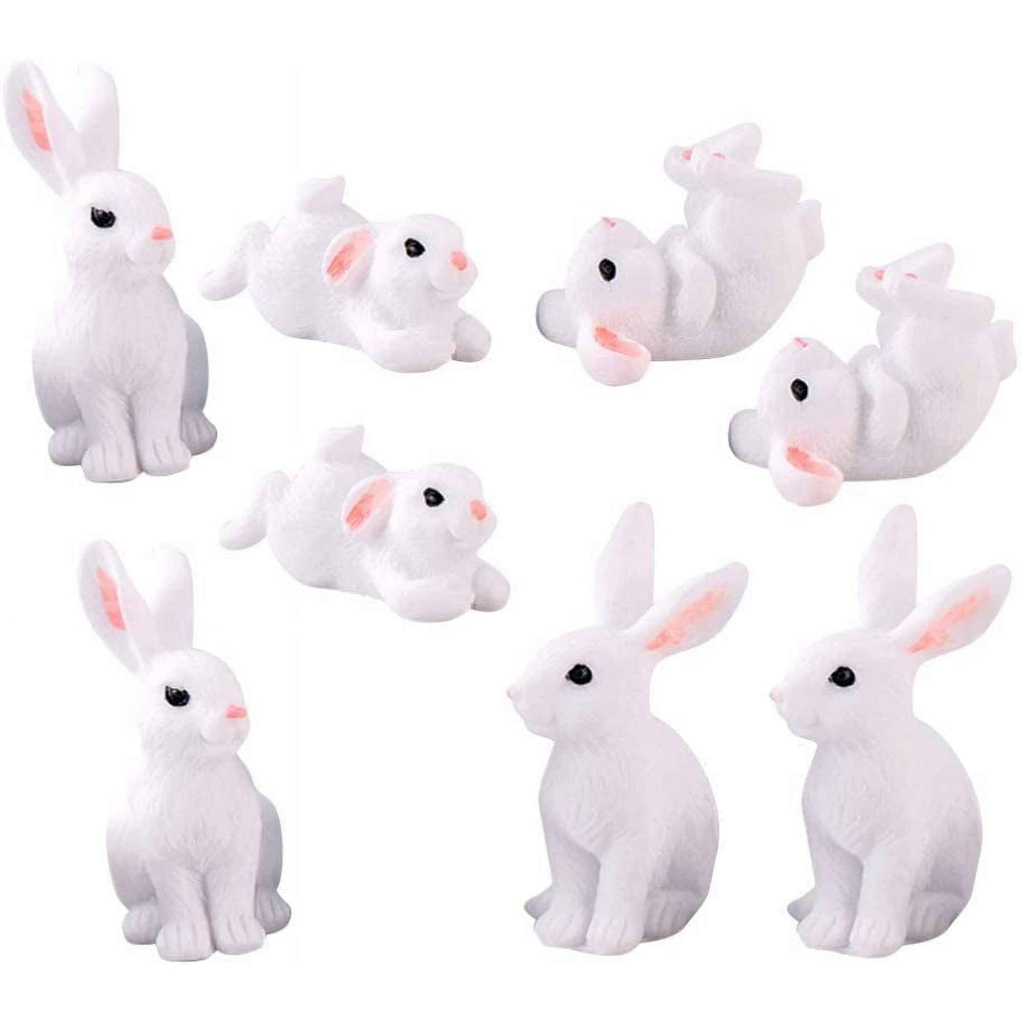 Click here for Chlua 8pcs Miniature Bunny Figurines Fairy Garden... prices