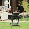 Royal Gourmet CC1830V 30" Barrel Charcoal Grill with Wood-Painted Side ...
