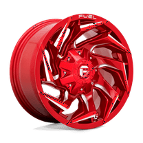Fuel D754 Reaction 22X12 8X180 -44Et 124.3Cb Candy Red Milled Wheel ...