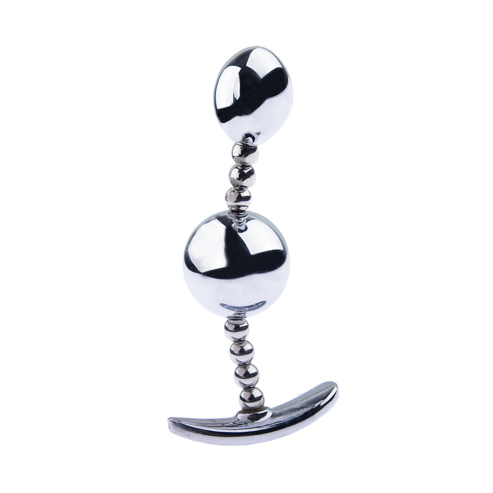 Butt Anal Plug Beads Design Metal Anus Dilator Waterproof Prostate
