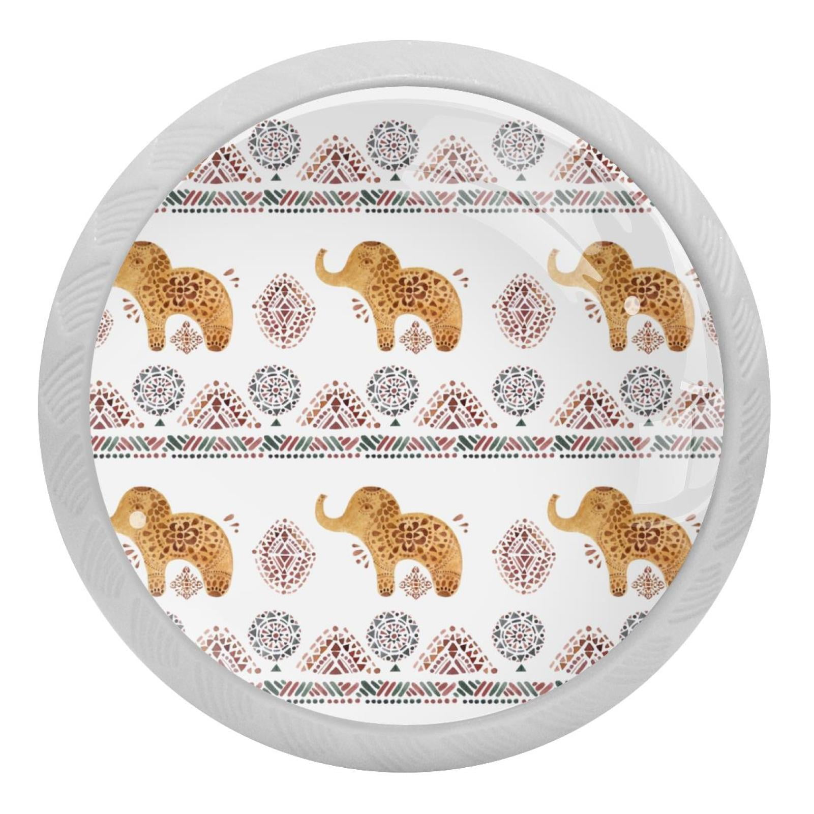 4PCS Round Elephant Cabinet Fluorescence Knob Glowing in the Dark ...