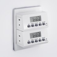 BN-LINK 7 Day Heavy Duty Digital Programmable Dual Outlet Timer - 2 ...