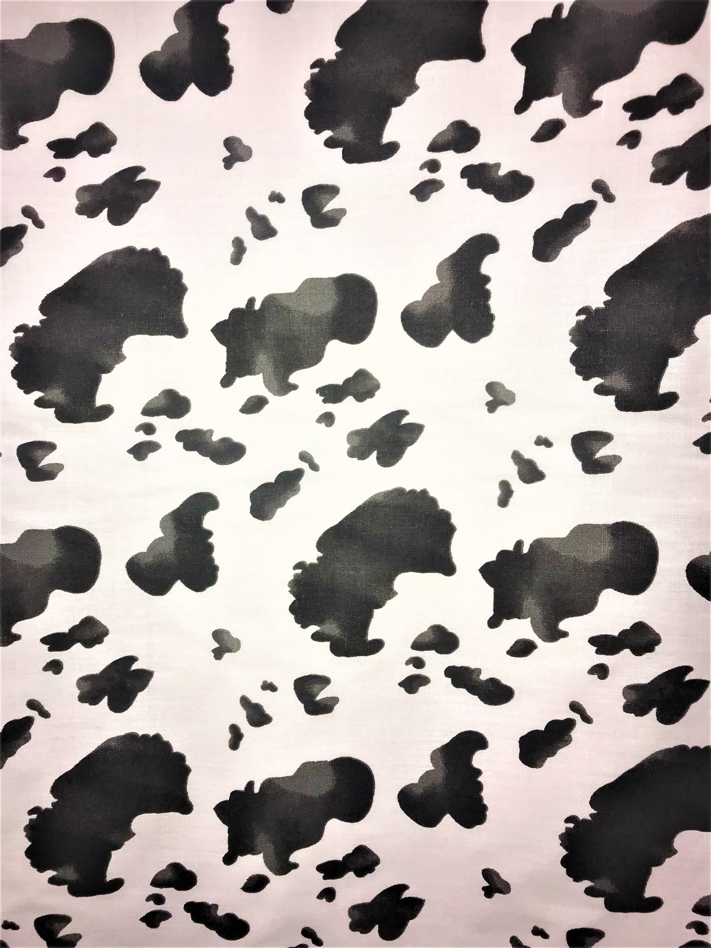 Cow Print Broadcloth Fabrics, 60" Wide, Sells by the Yard from Sal Tex ...