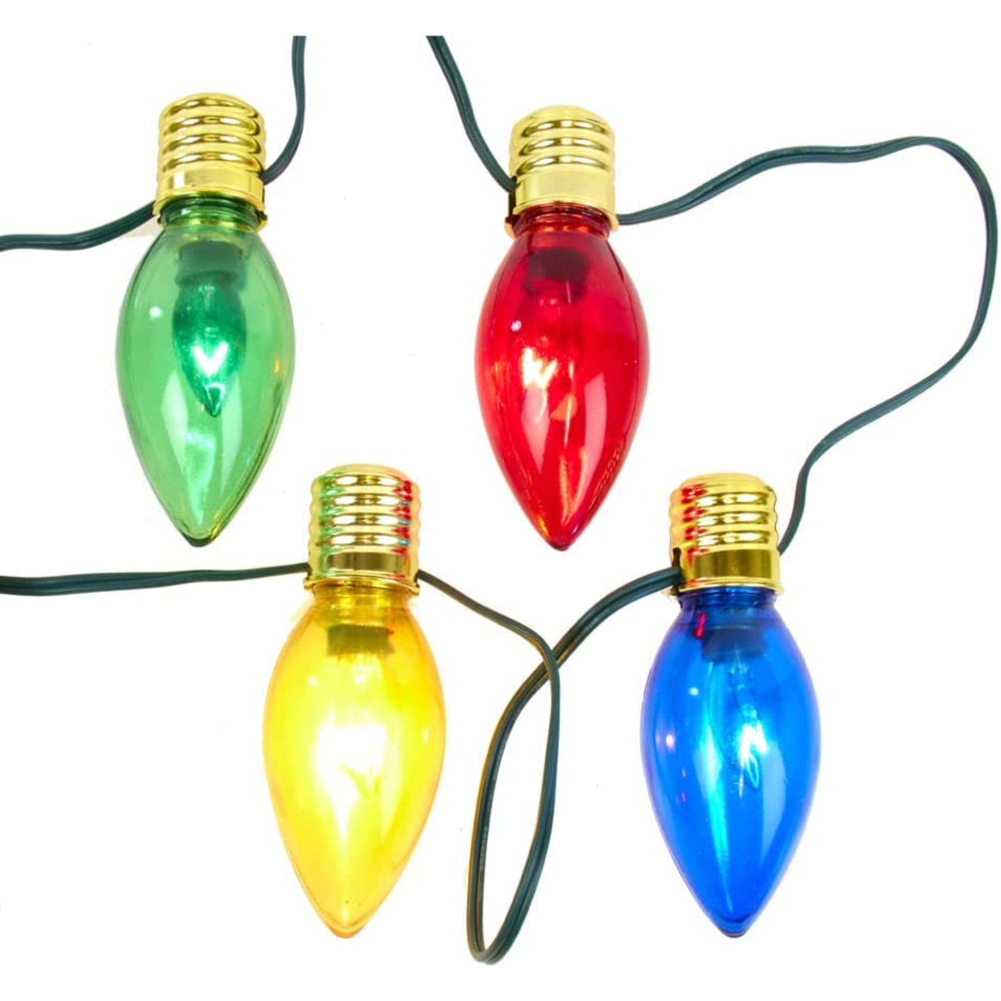 Kurt S. Adler 10 Multi-Colored Giant C7 Bulb Light Set, 12-Feet ...