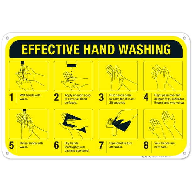 Hand Washing Sign, - Walmart.com