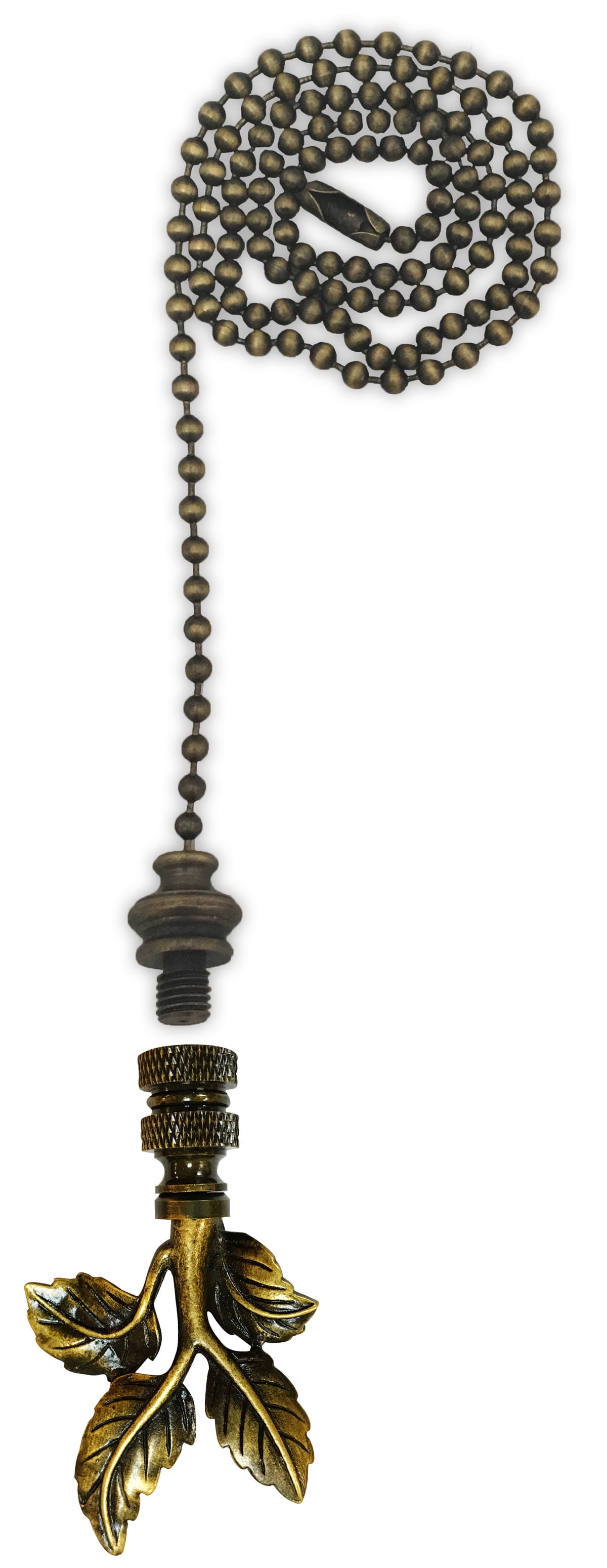 Royal Designs Fan Pull Chain with Elegant Leaves Finial ? Antique Brass ...