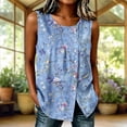 Busydd Boho Tops for Women Trendy Floral Print Sleeveless Summer Blouse ...