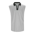 Afdoent Mens Polo Shirts Men Summer Lapel Sleeveless Tank Top Vest ...