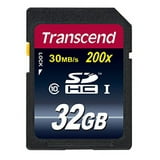 transcend 32gb sdhc class 10 flash memory card up to 30mb/s (ts32gsdhc10) - Walmart.com