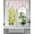 Blush Pink White Stripes Tie Up Valances Curtain, Lines Modern Vertical ...
