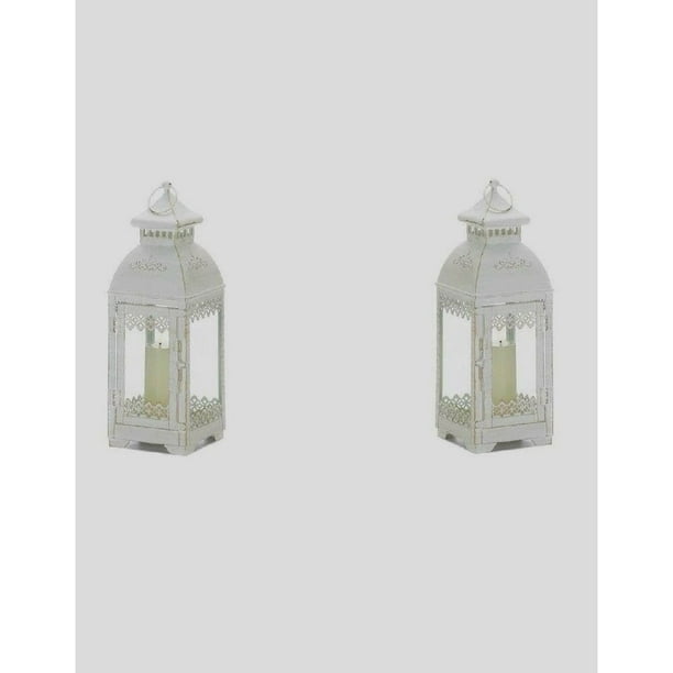 Set of 2 Distressed Victorian Style Lanterns - Walmart.com