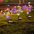 Bincy 2Pack Solar Butterfly Stake Lights, 22 LED Waterproof Outdoor ...