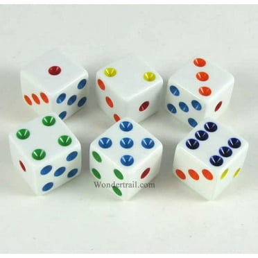 Koplow Games Assorted Color Spot 16mm Foam Dice, 12 Per Pack, 6 Packs ...
