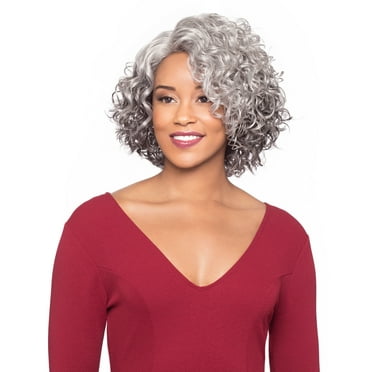 Alicia Beauty Foxy Silver Collections Synthetic Wavy Medium Length Wig ...