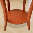 Perth Contemporary Oval End Table with Lower Storage Shelf, Curved Leg ...